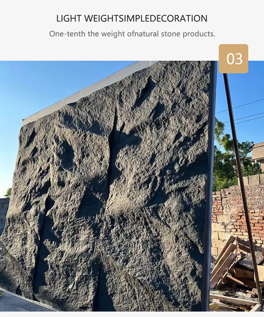 Outdoor Waterproof Wall Panels Pu Stone Basalt For Outdoor Wall ...