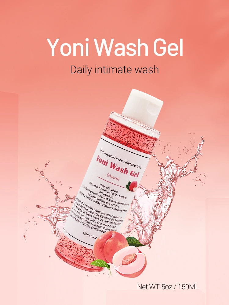 Customize Logo Organic Natural Yoni Wash Gel Herbal Refresh Vaginal ...