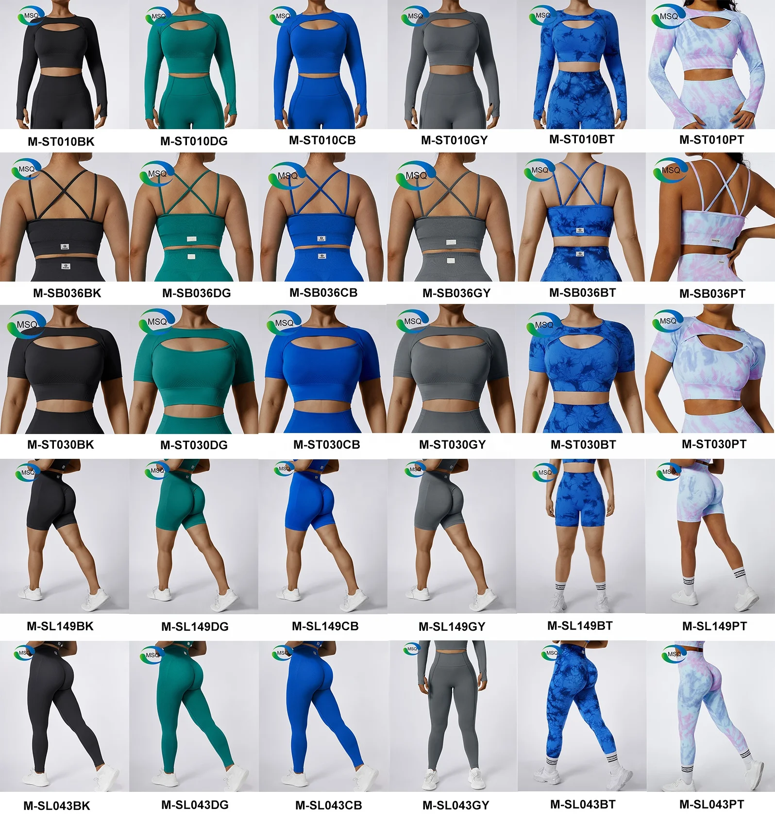 Custom Logo Activewear Sets Gym Fitness Yoga 3 Piece