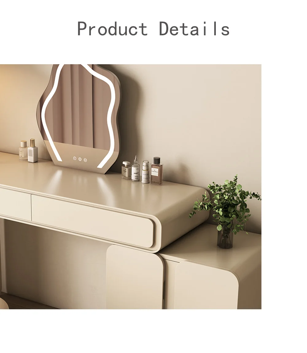 European Style Bedroom Set Dresser Luxury Dressing Table White Makeup ...