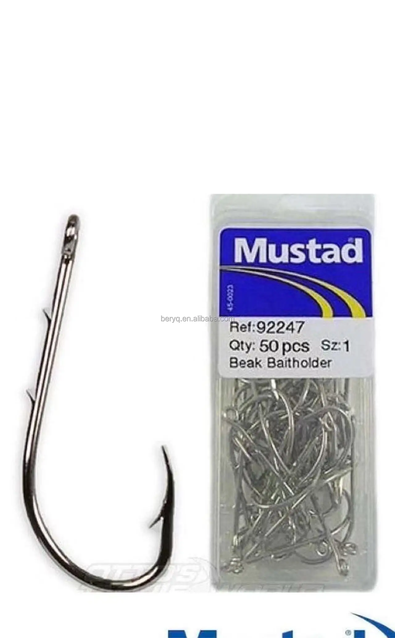 Mustad 1#-24# Model Fishhook High Carbon Steel Barbed Hook 100pcs/box ...