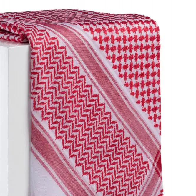 Red And White Shemagh Hijabs Luxury Scarfs Keffiyeh Muslim Arab Dubai ...