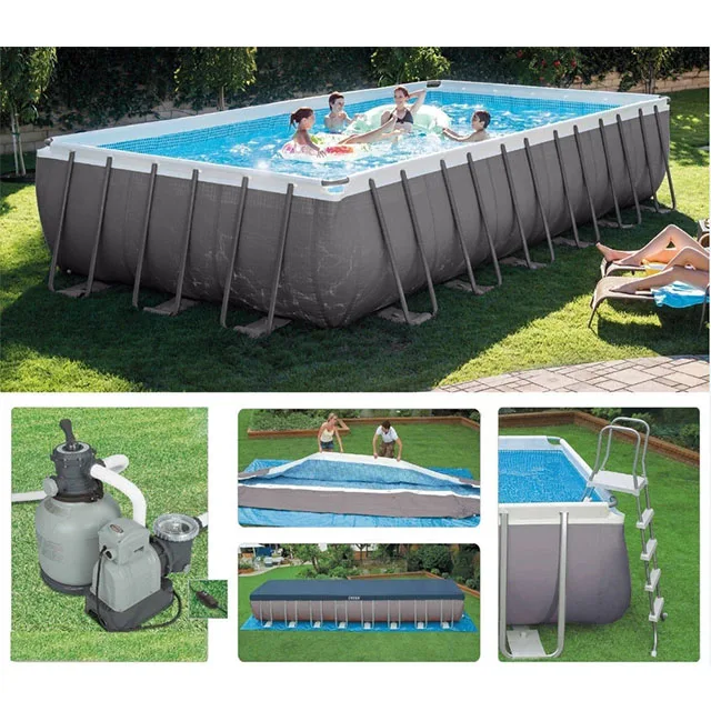 Intex 26374 Pool - Durable, Above Ground, Rectangular Pool