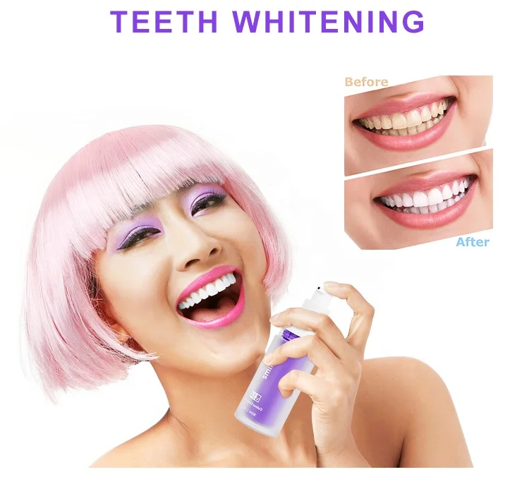 Customized Logo Effective Violet Color Teeth Whitening Serum V34 Colour ...