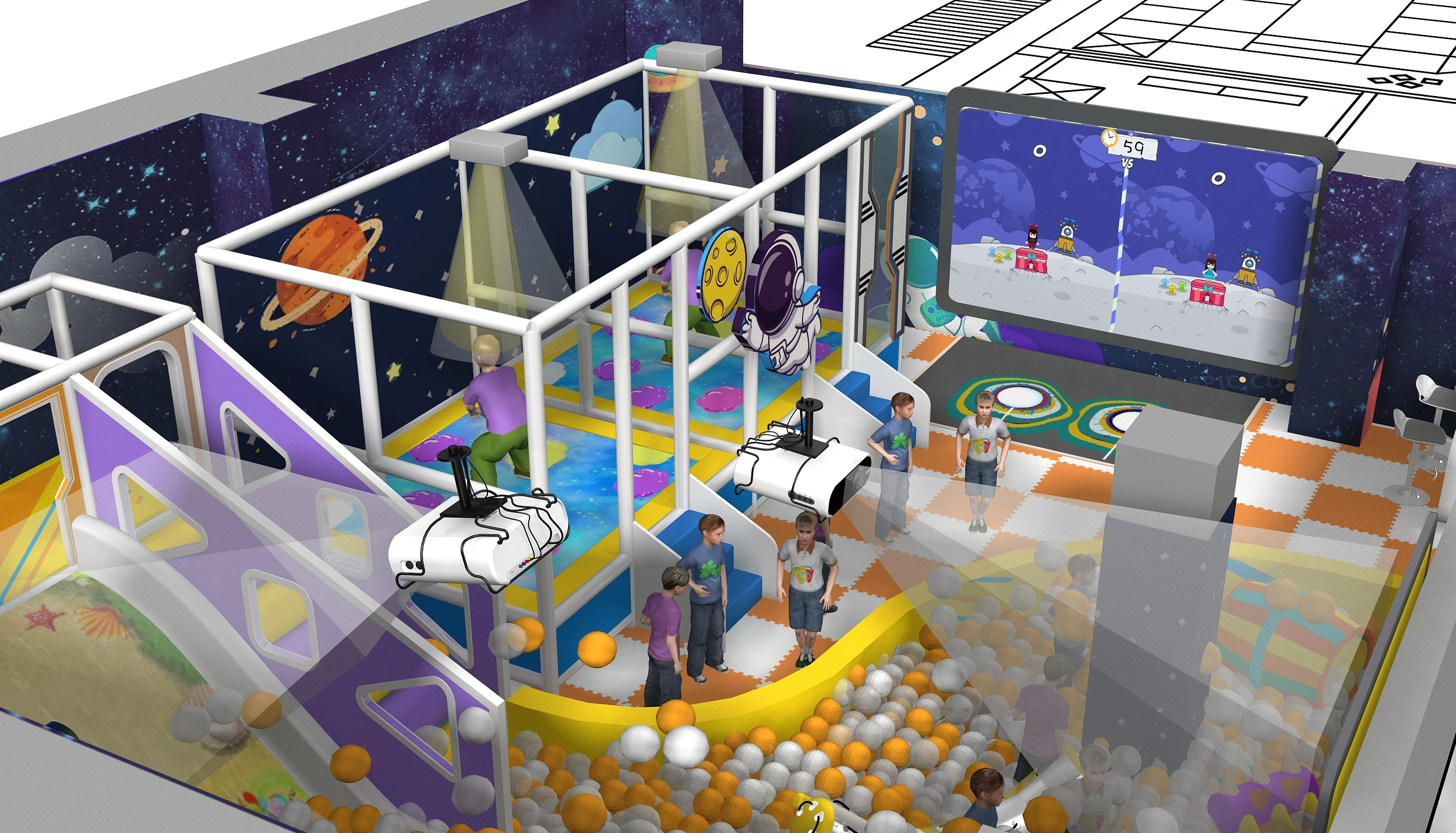 Interactive Wall Smash Ball - Fun Indoor Projection Games