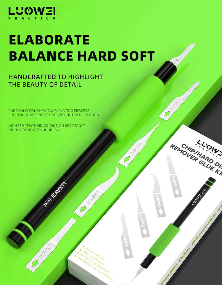 Luowei Lw-k1 Elaborate Balance Hard Soft Blade And Holder Cleaning Blade For Mobile Phone Cpu Ic ...