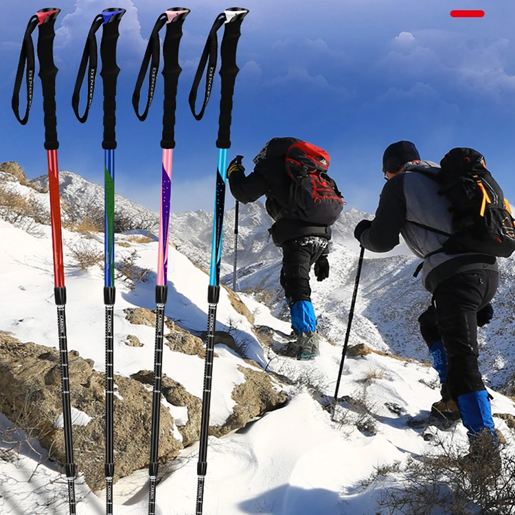 Trekking Pole Ultralight Telescopic Mens Walking Sticks Straight Shank ...