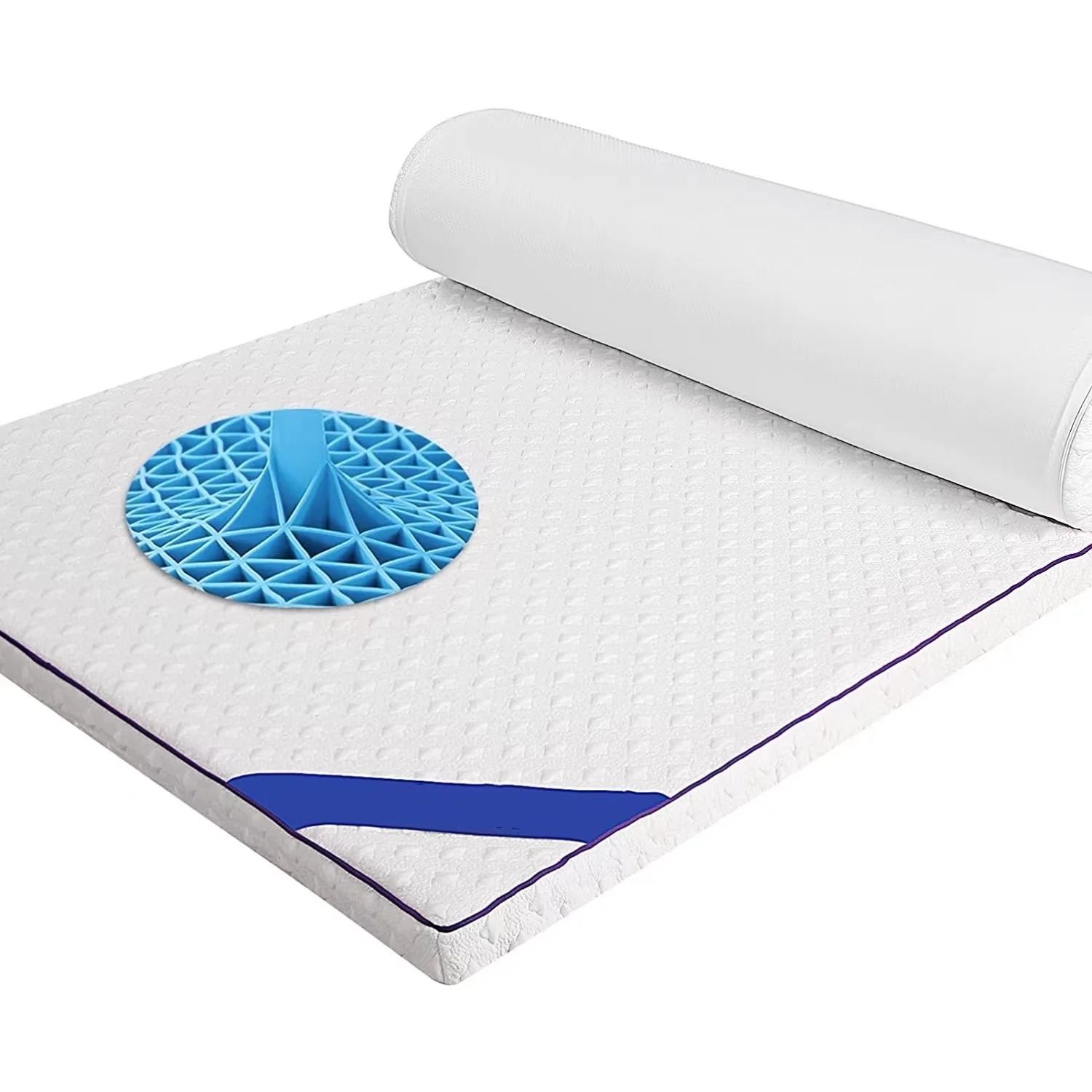 High Air Permeability TPE Gel Mattress Topper - Cooling & Massage