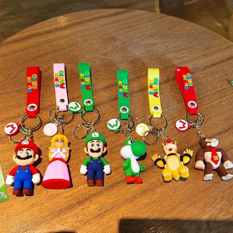 Wholesale Anime Mario Doll Key Chain Bag Pendant Custom 3D Soft PVC