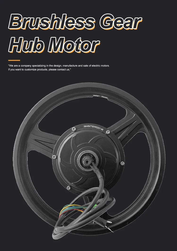 Brushless 36v 48v 500w Electric Scooter Hub Motor - 14 Inch Dc Motor