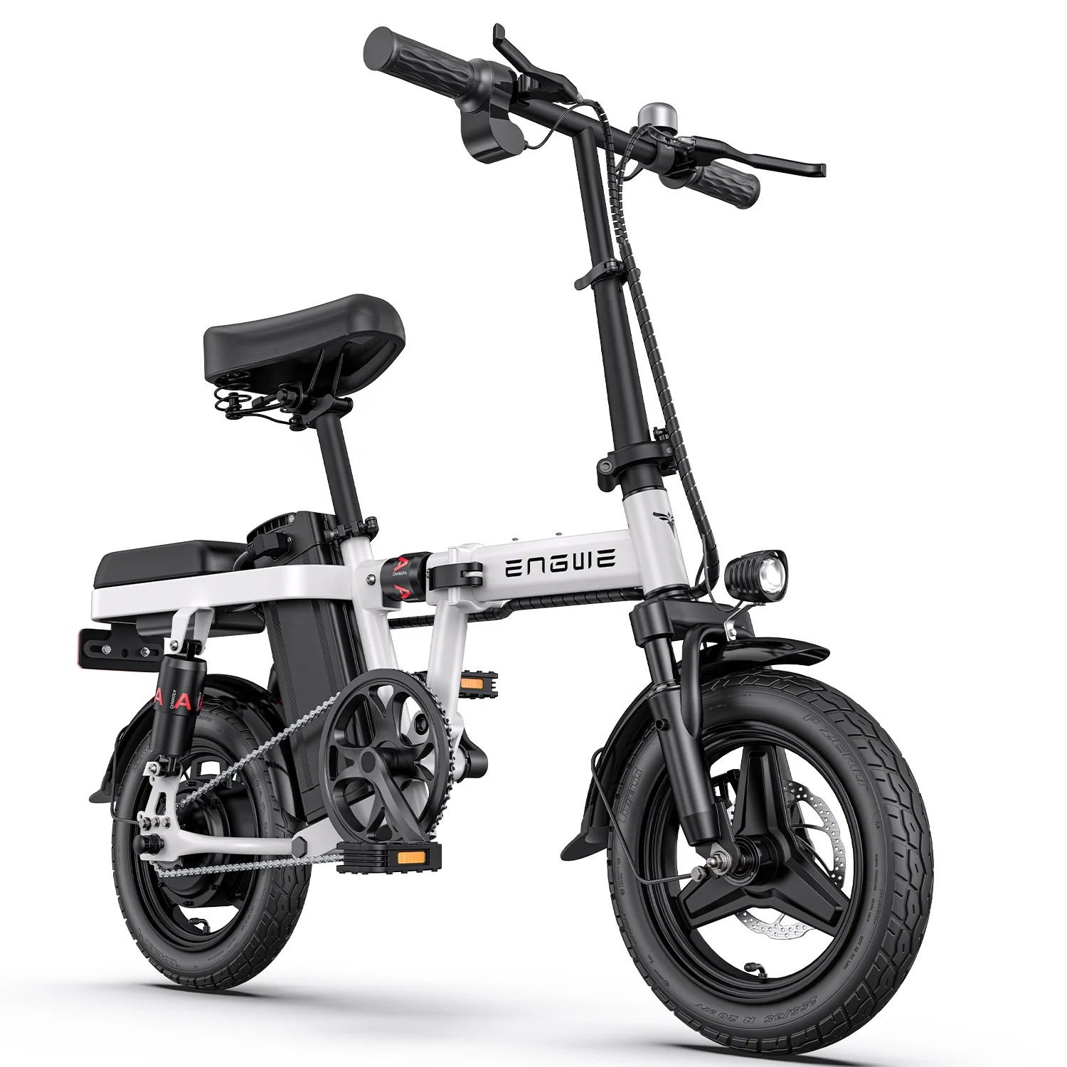New Arrival Engwe T14 Step Through 2 Seat Folding 14 Inch Small Electric Mini City E Bike ...
