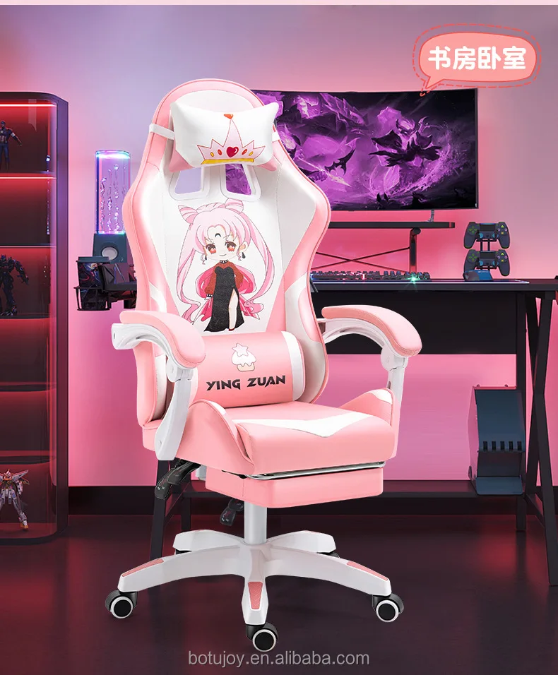 Botu Kawaii Anime Cinnamoroll Gaming Chair Kuromi Melody Kt Student ...