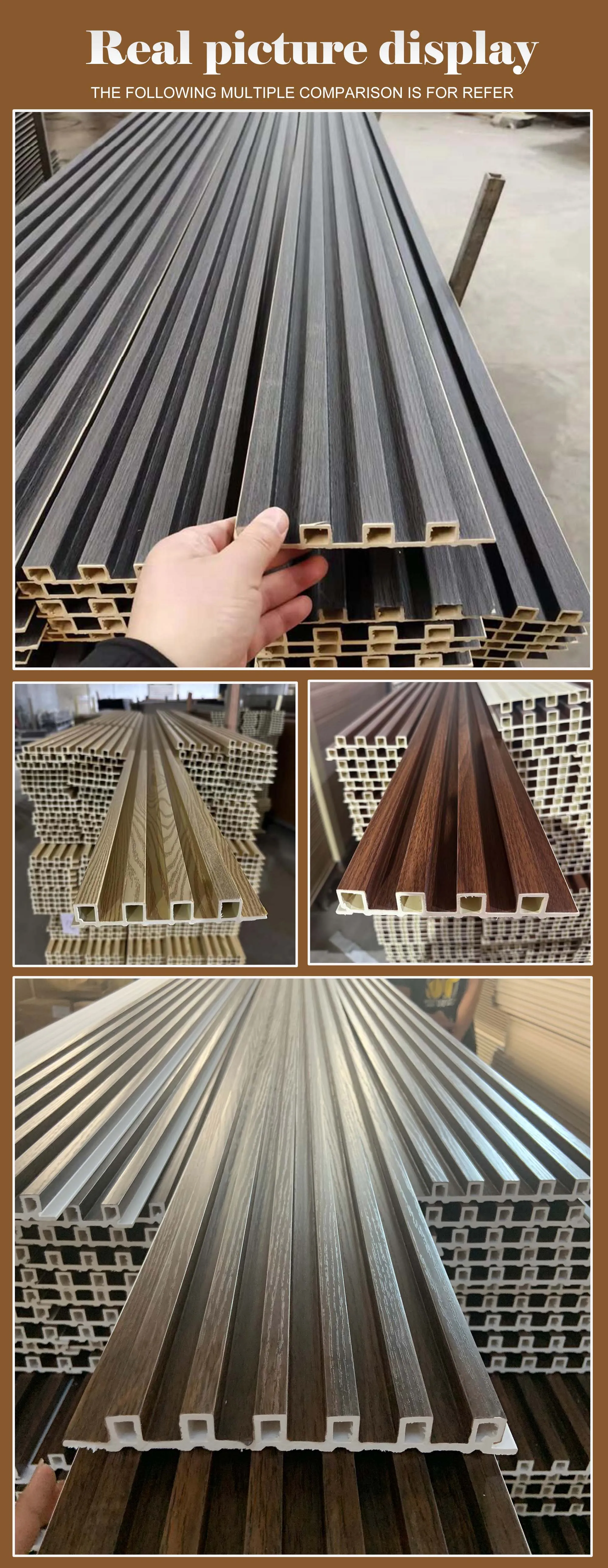 Outdoor 3d Wall Panels Wpc Decorative Cladding Wood Grain Plastic ...