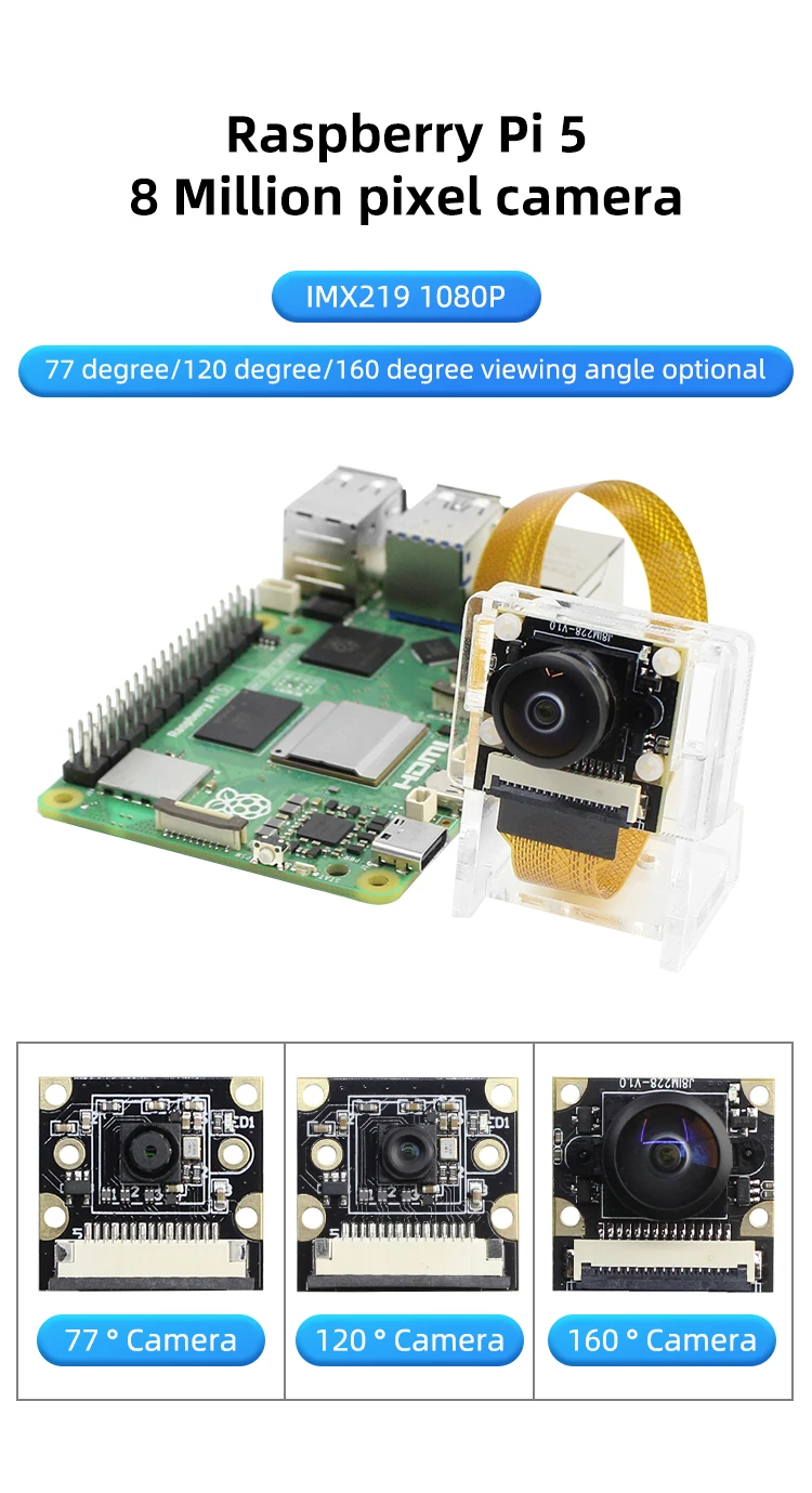 Raspberry Pi 5 Camera Module - 8 Megapixel IMX219 Sensor