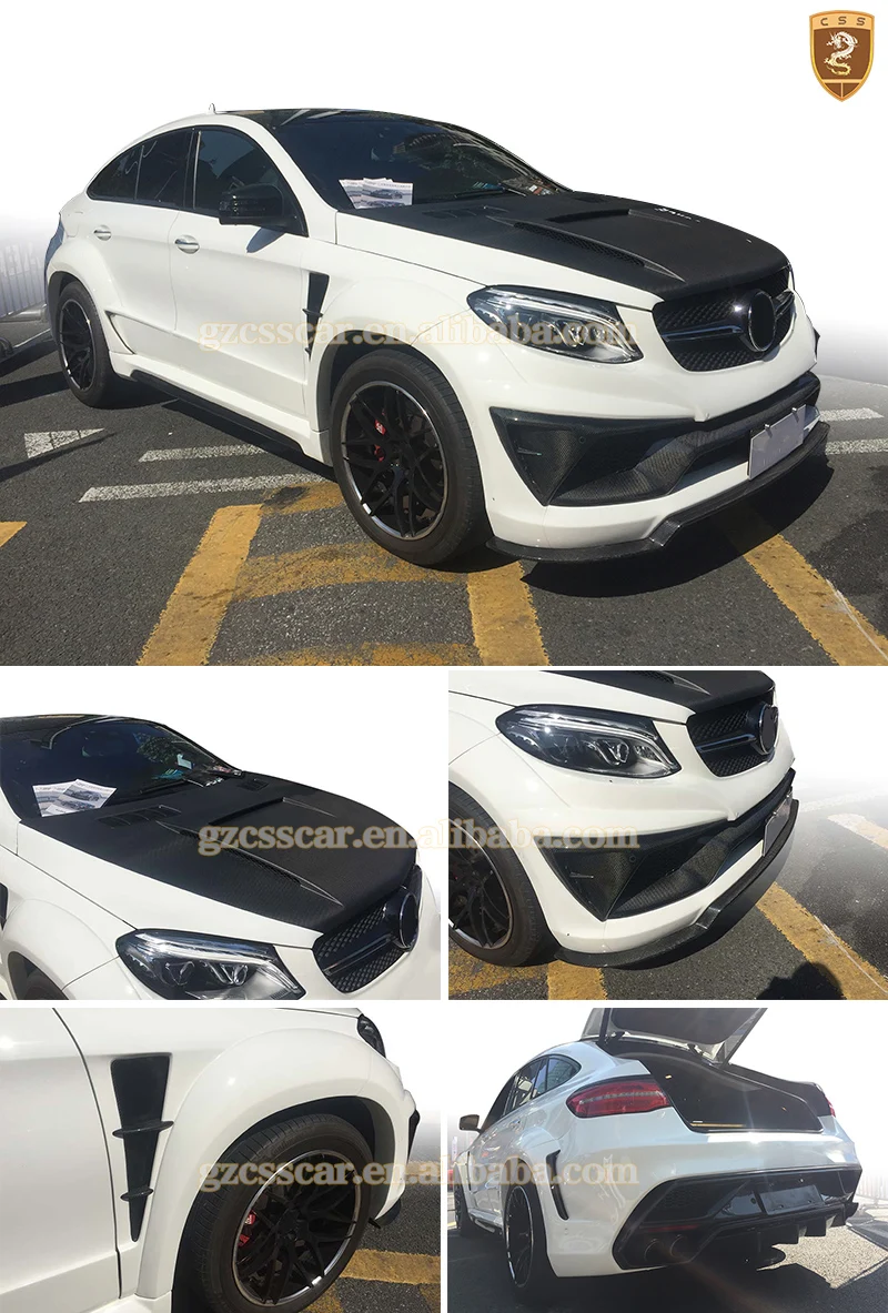 Upgrade To Lumma Style Cf+frp Car Bumper Engine Cover Wide Body Kit For ...