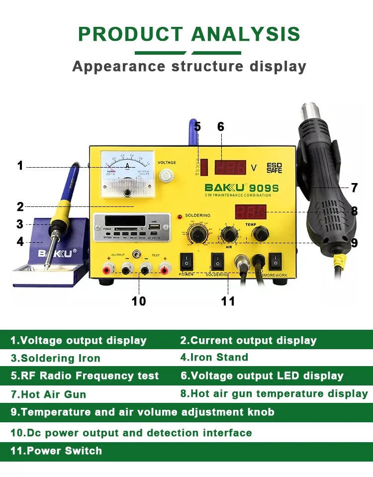 Baku Bk-909s Rework Station - Buy Rework Station,Smd Rework Station ...