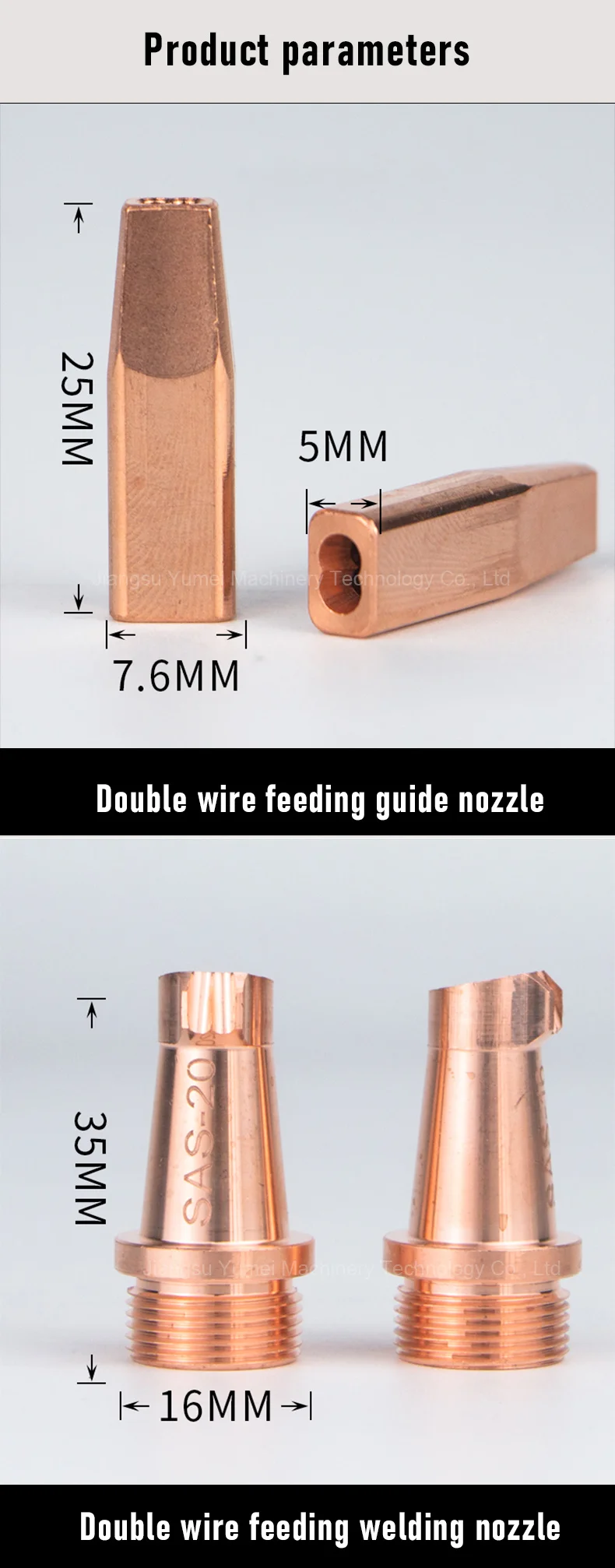 Laser Welding Nozzle with double Wire Feeding Welding Gun Nozzles ...