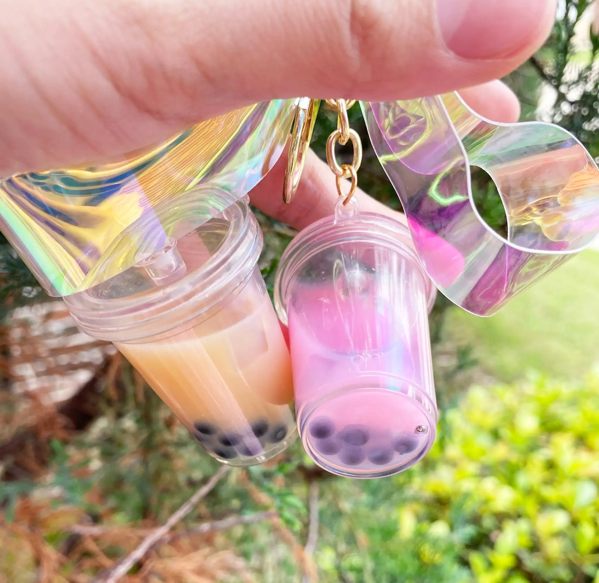 Custom Glitter Liquid Keychains - Fun Trinkets for Women