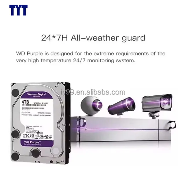 Original Wd40purz Hdd Hard Disk Drive 4tb Wd40purx Surveillance Class ...