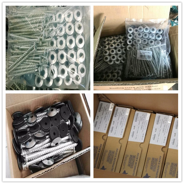 65mm/90mm/120mm Roofing Screw Nail With Washers Assembled Roofing Nail ...