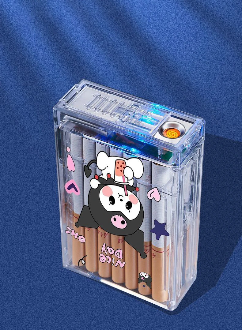 Kuromi Hello Kitty Cigarette Case Lighter - Cute USB Electric Lighter ...