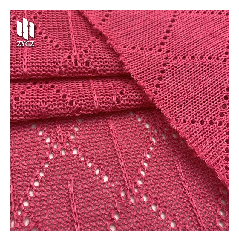96% T 4% SP Fish Tail Diamond Knitted Jacquard Fabric Comfortable ...