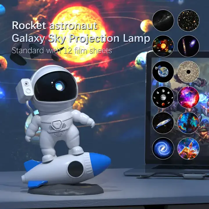 Starry Night Light - 360 Degree Rotation Rocket Astronaut Projection