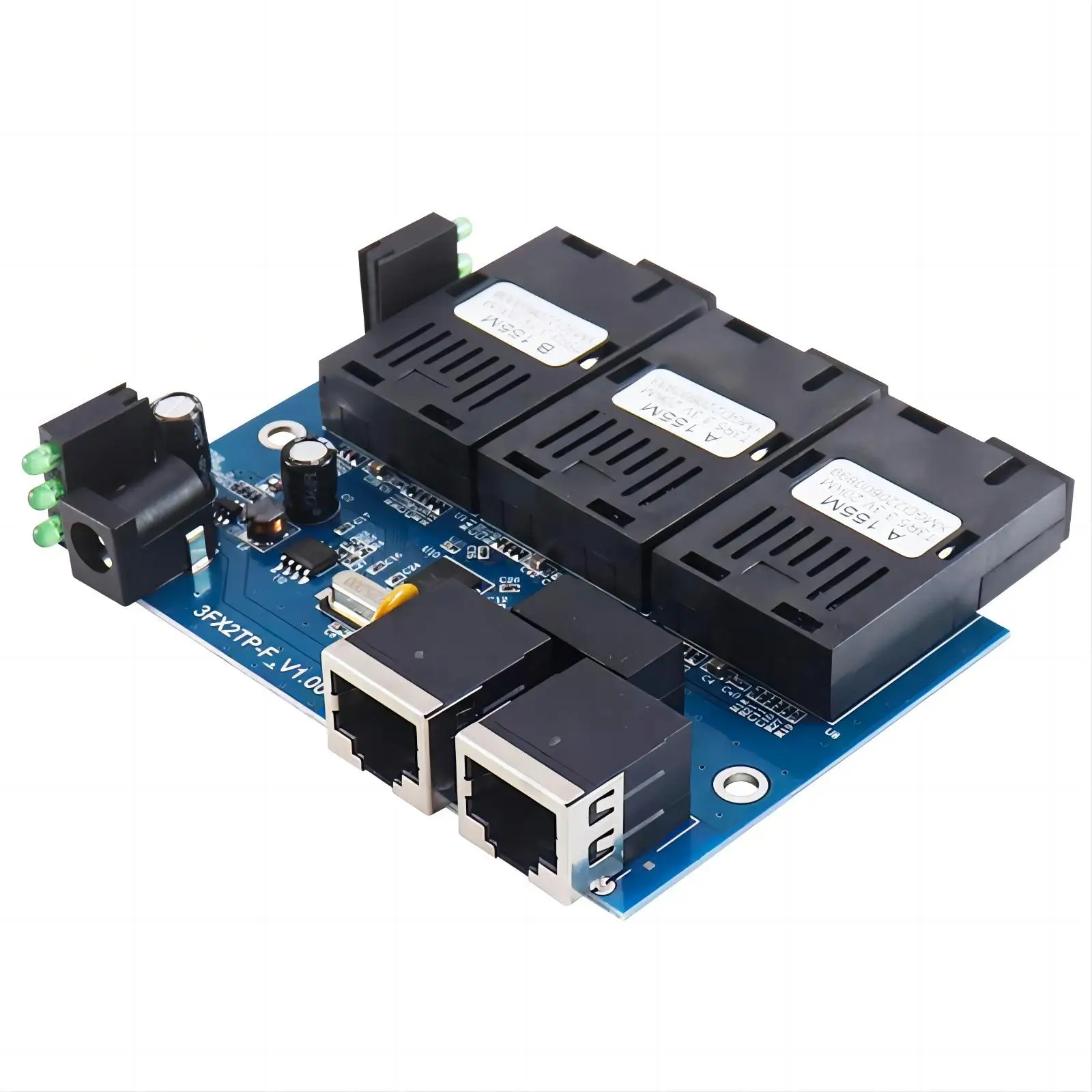 Fiber Optic Switch Board 5 Port 100Mbps SC Fiber Optic Converter ...