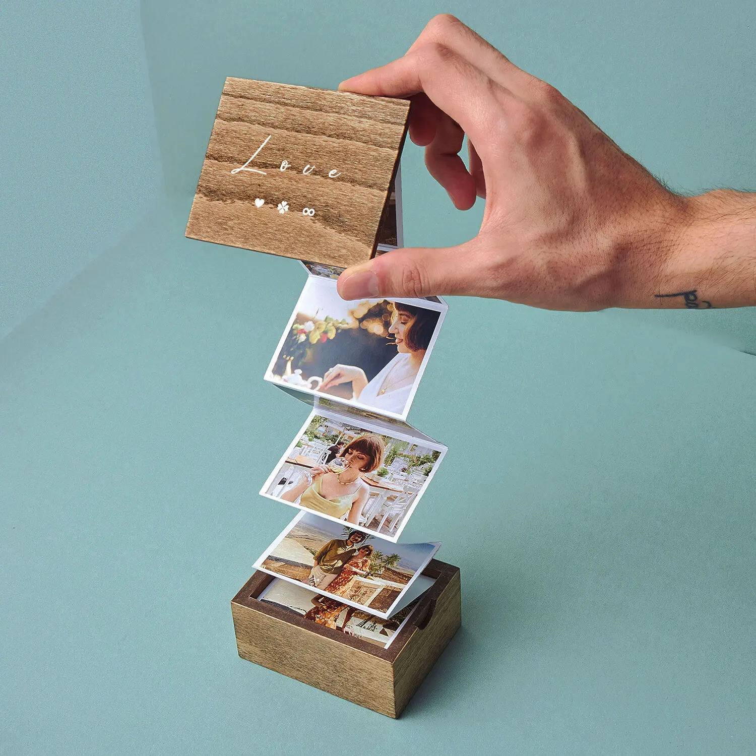 Personalized Mini Wood Pull Out Photo Album Memory Box| Alibaba.com