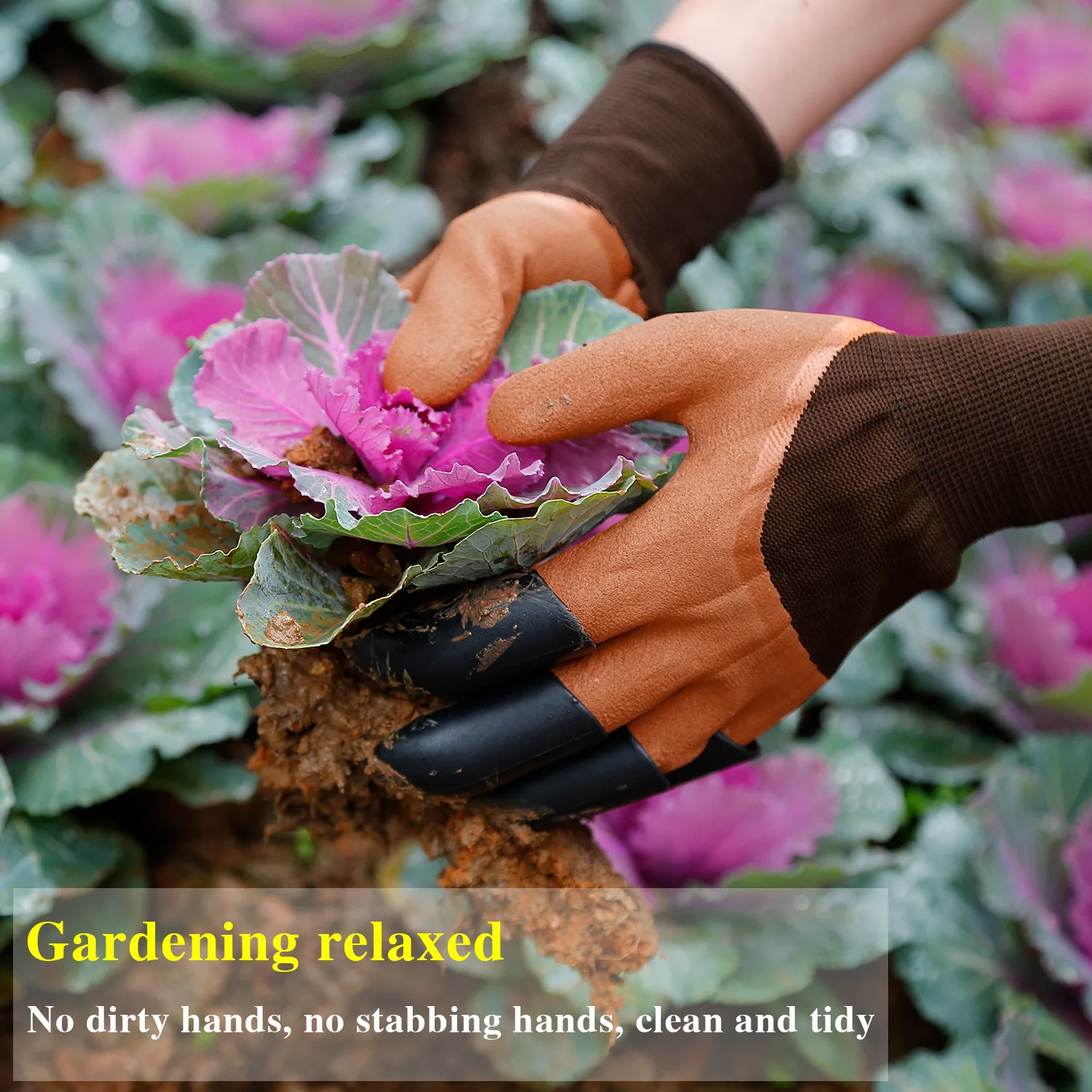 Digging Breathable Waterproof Digging Planting Garden Gloves With ...