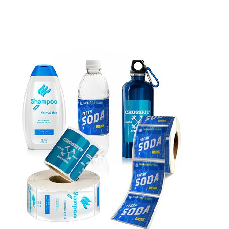 Custom Bottle Sticker Printing Vinyl Laminated PP Glossy Waterproof ...