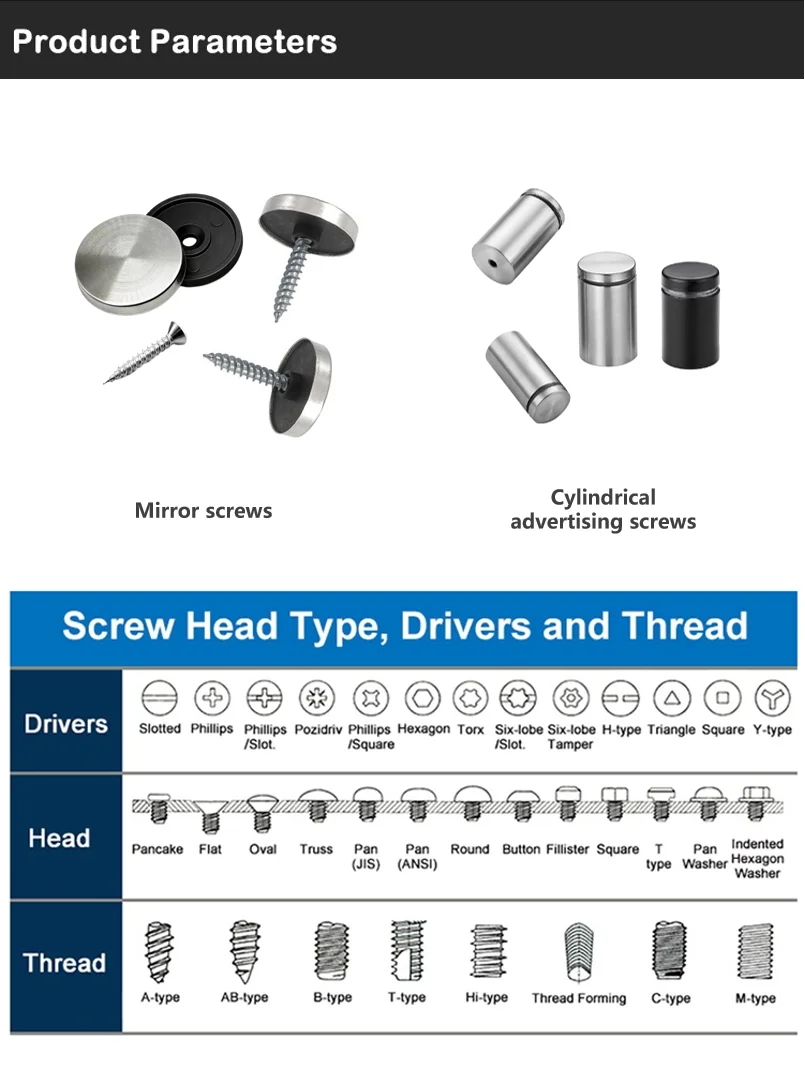 Fasteners 12mm Stainless Steel,Glass Standoff Pins Acrylic Advertising ...