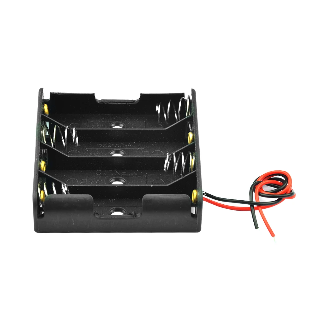 4 AA Battery Case - DIY Kit with Wire Leads & Storage Shell