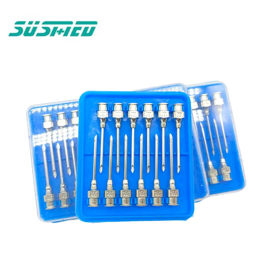Different Size Stainless Steel Veterinary Syringe Needle Reusable ...