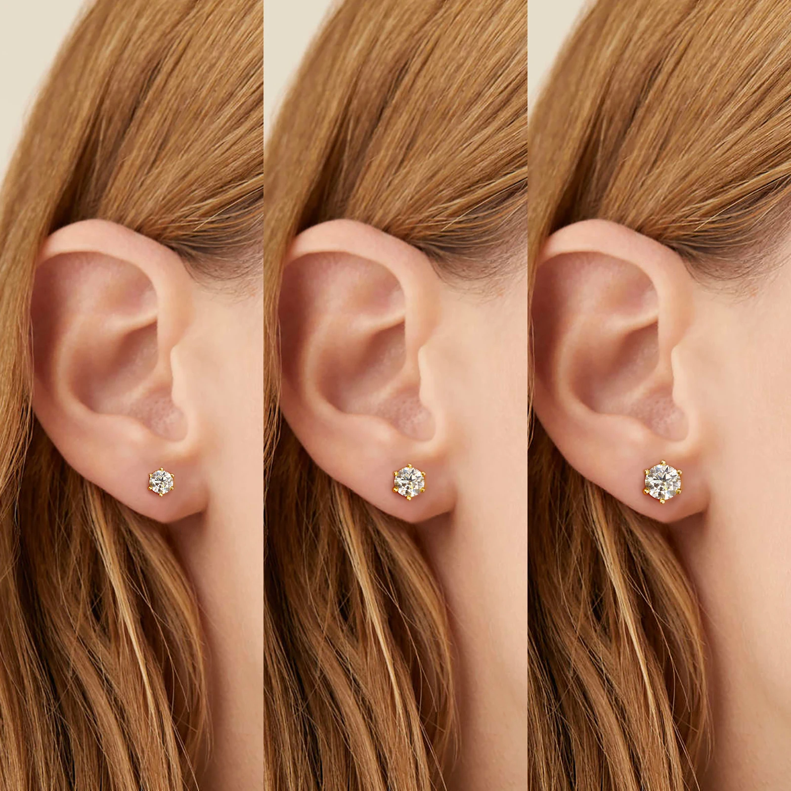 Krkc Wholesale Vvs1 0.5ct 0.6ct 0.8ct 1.0ct 925 Sterling Silver Diamond Men Earring Moissanite ...