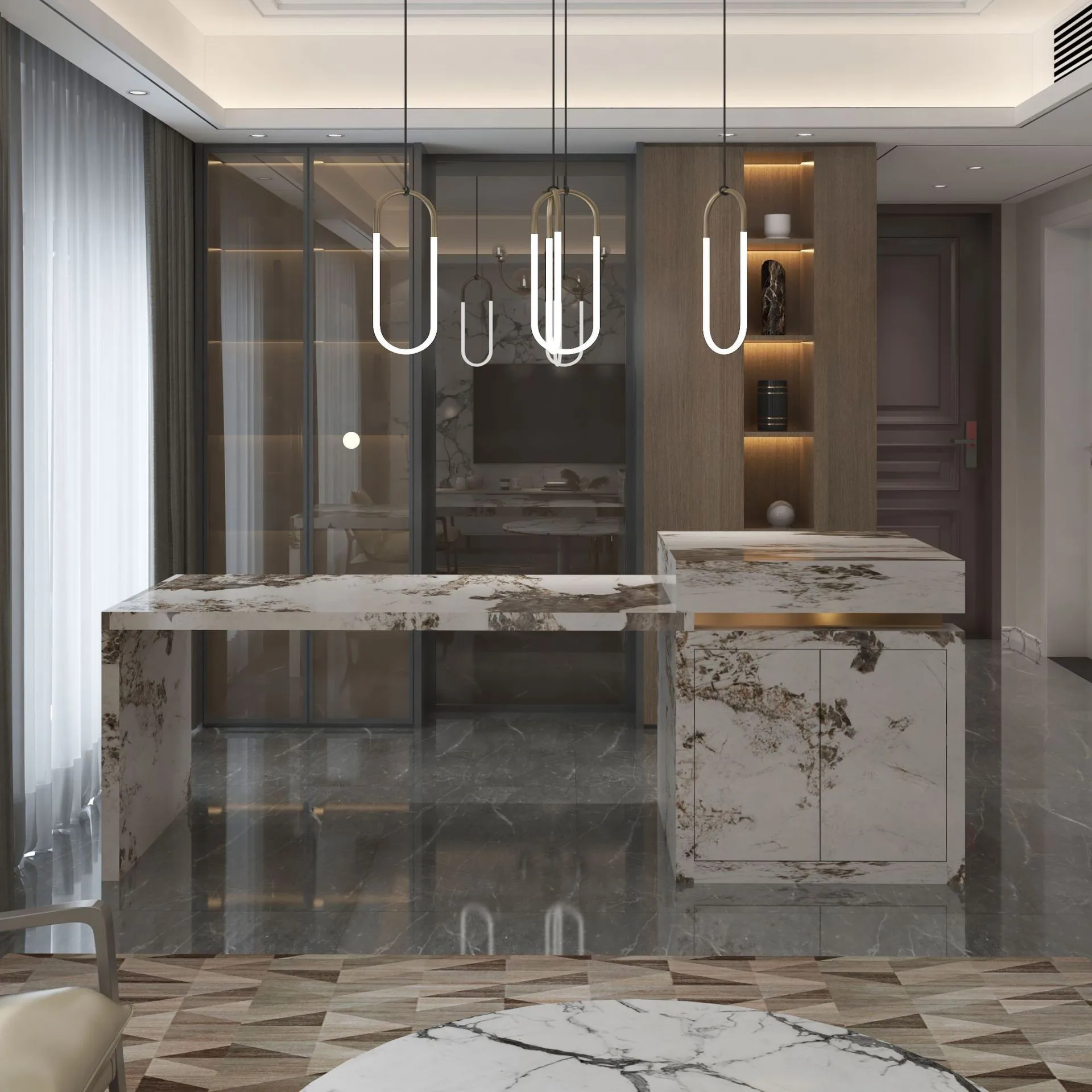 Customized Patagonia Sintered Stone Countertops for Kitchen