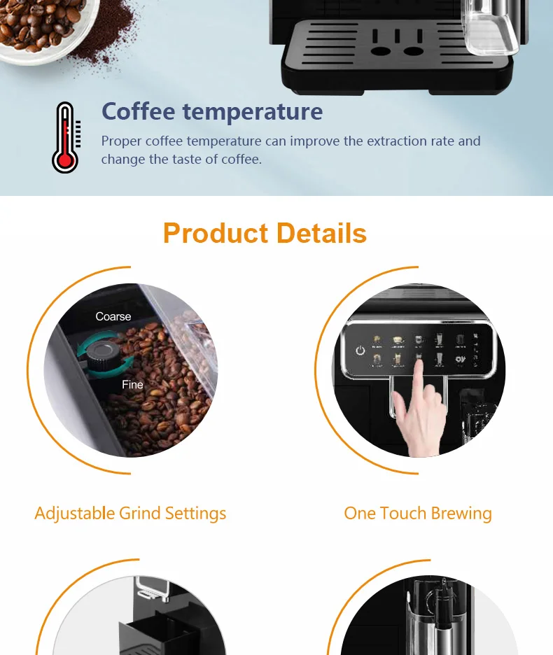 15 Bar Ulka Pump Coffee Maker - Automatic Espresso Machine