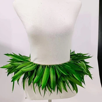 New Artificial Ti Leaves Hip Hei Kn-hhb001xs Polynesian Belt Tahitian ...