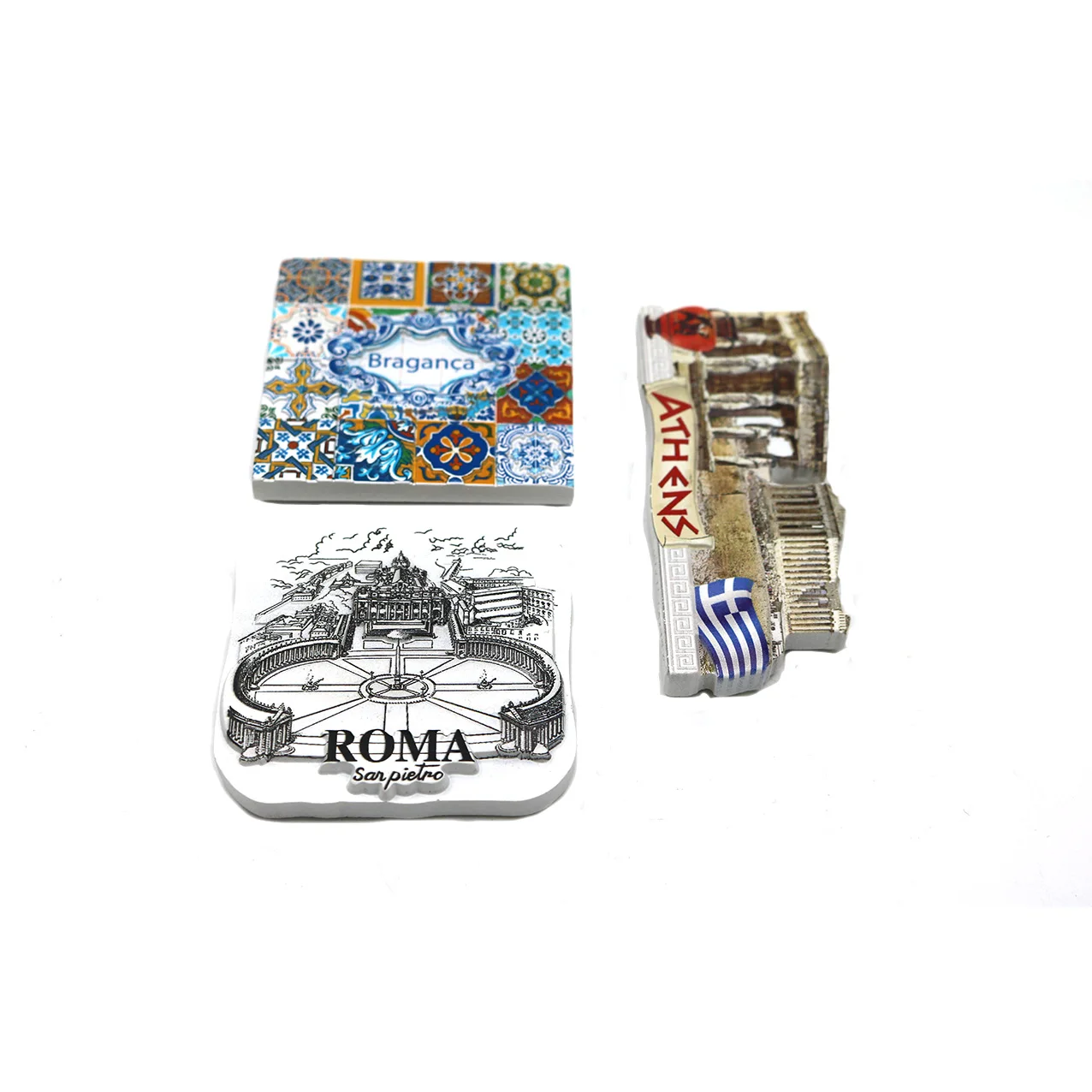 Roma Fridge Magnet Souvenir Tourism Make Machine Painting Square Resin ...