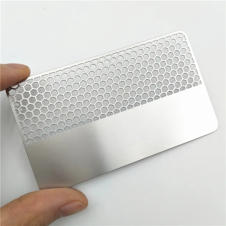 Custom Engraved Logo Metal Grinder Card - Business Card Size