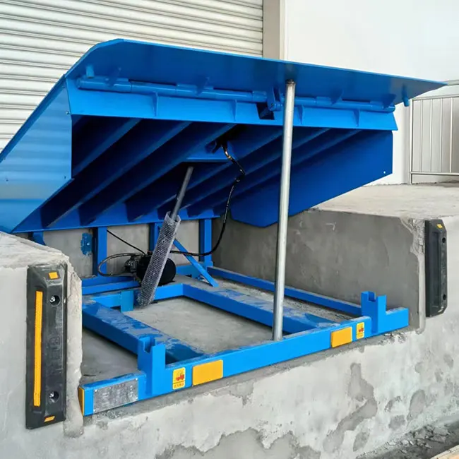 Warehouse Unloading Platforms Fixed Dock Leveler Hydraulic Swing Lip ...