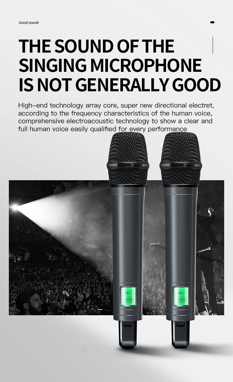 Bekboes KT-900 Wireless Microphone - Professional UHF System