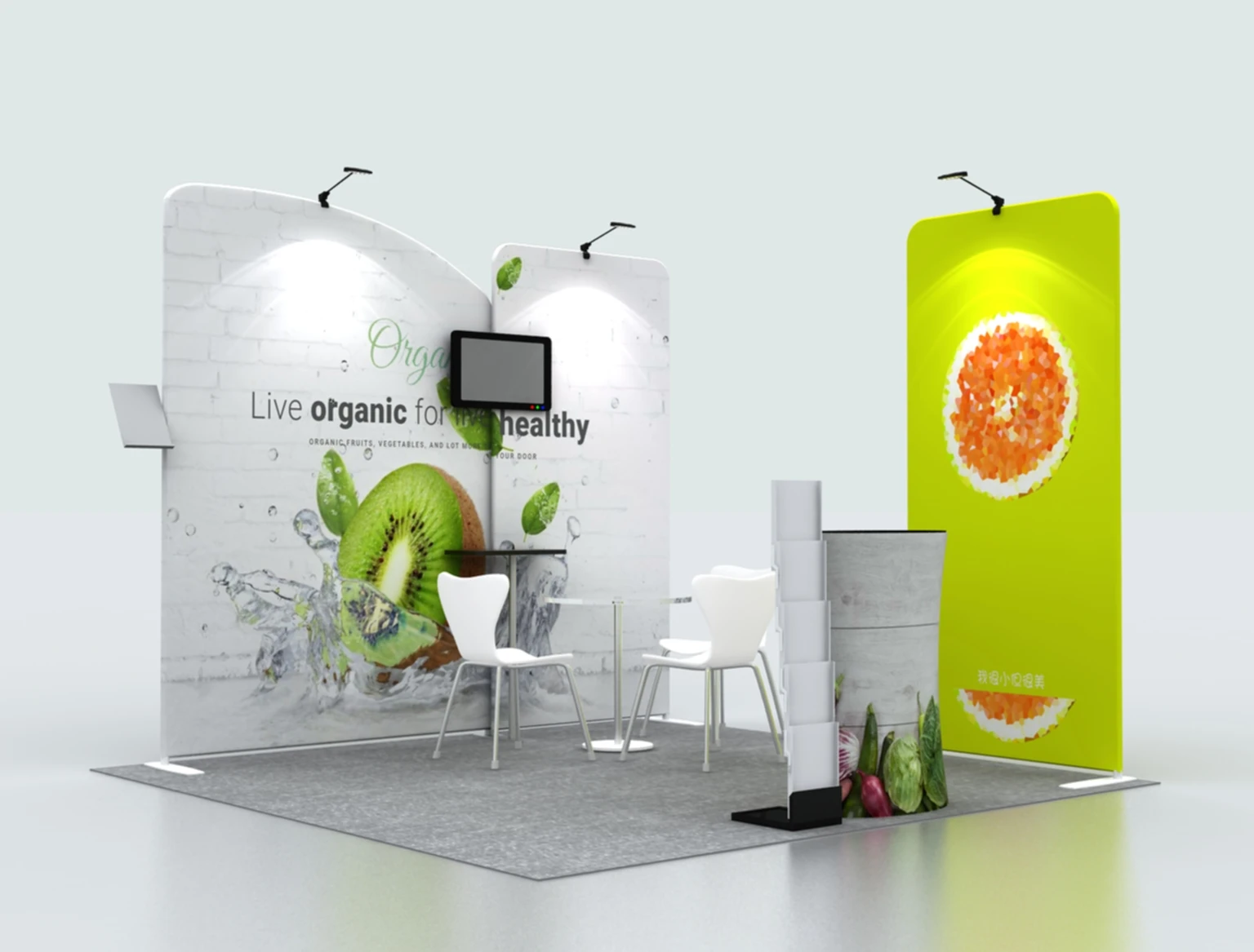 10x10ft Trade Show Booth Shelf Display Backdrop Banner Stand