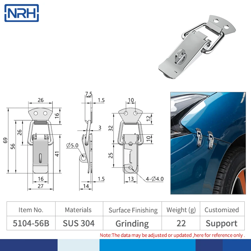 Hasp Spring Adjustable Metal Toggle Latch Hasp Cabinet SUS 304 Toggle ...