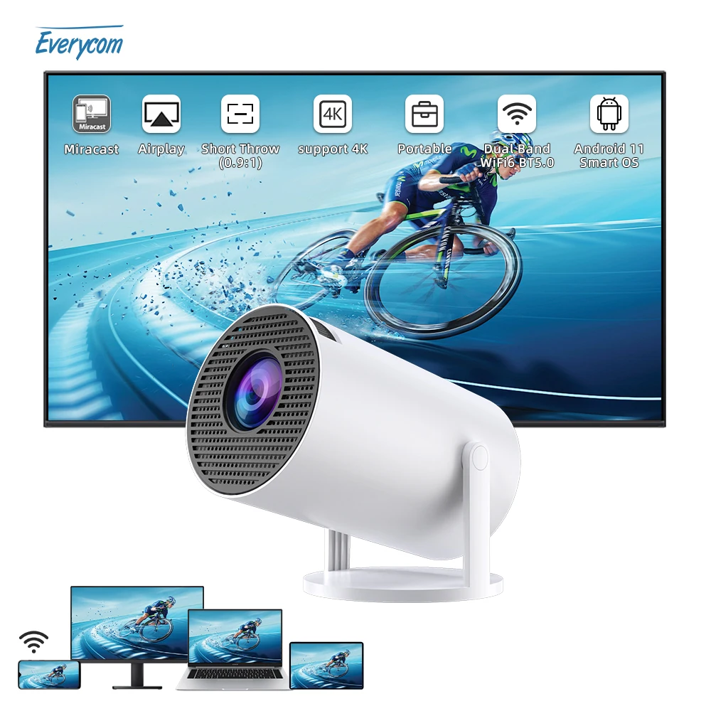 Support 4K HY300 Pro HY320 Mini LOW MOQ OEM/ODM Portable Projector LED ...
