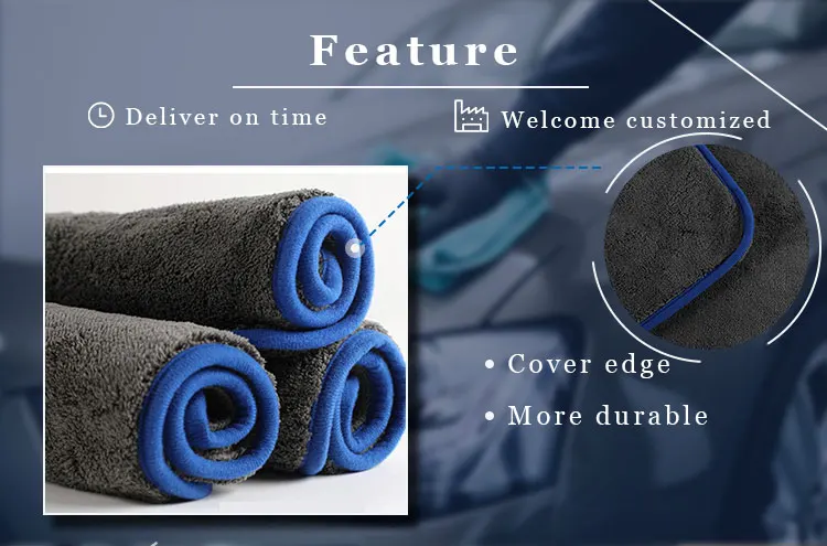 Custom Strong Absorbent Ultra Soft Microfiber Car Drying Cloths
