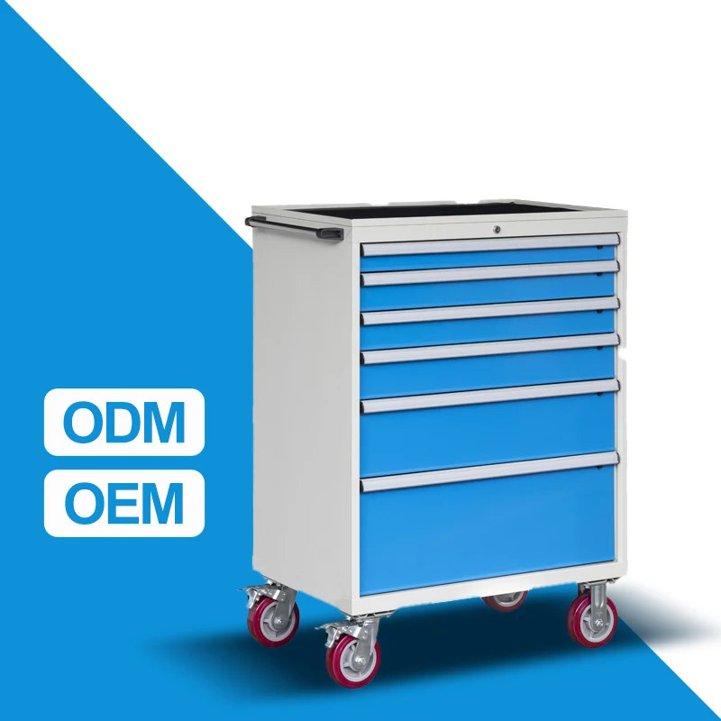 High Quality Tool Box Roller Cabinet 6 Drawer Tool Cart Heavy Duty ...