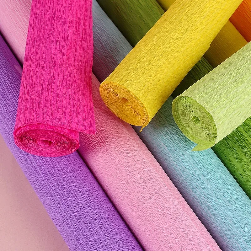 Heavy Weight Crepe Paper for Making Flowers High Stretch Solid Color ...