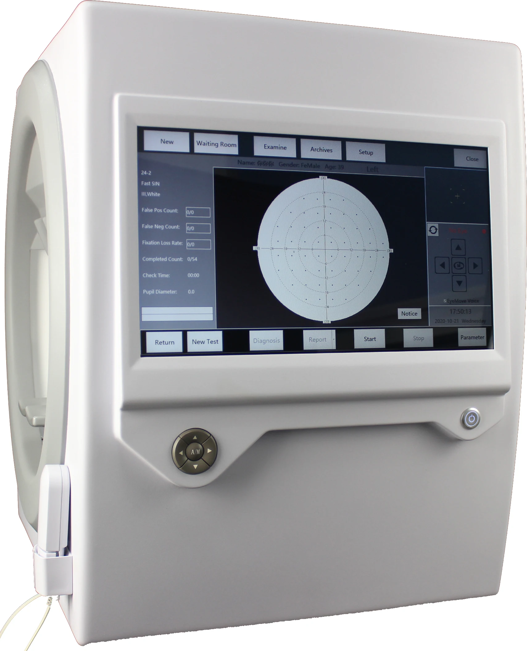 Auto Perimeter CE ISO Ophthalmic Visual Field Screening Machine