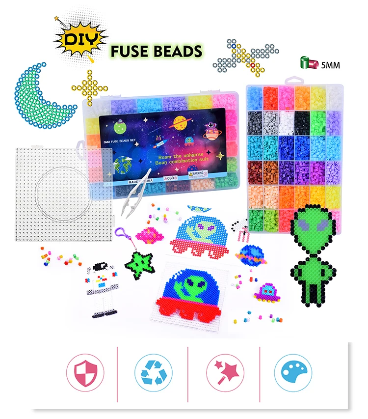 Colorful Intelligence Handmade Puzzle Fuse Beads 5mm Educational Toys ...